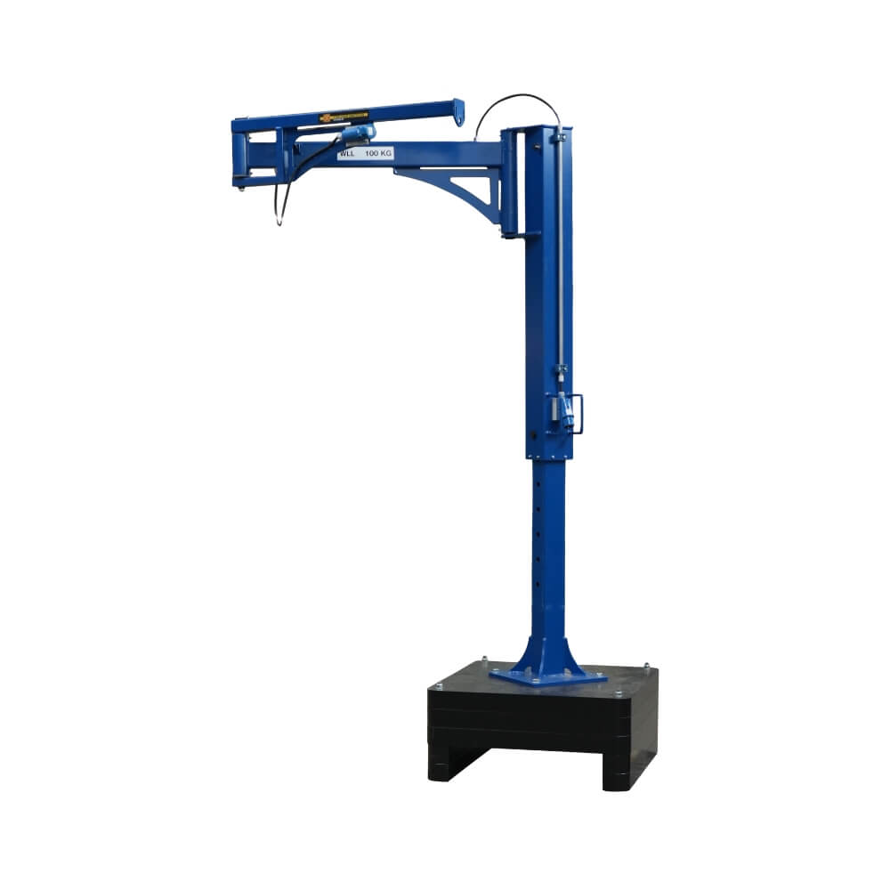 Mobile column-mounted jib crane with articulating jib - wedolifting.com