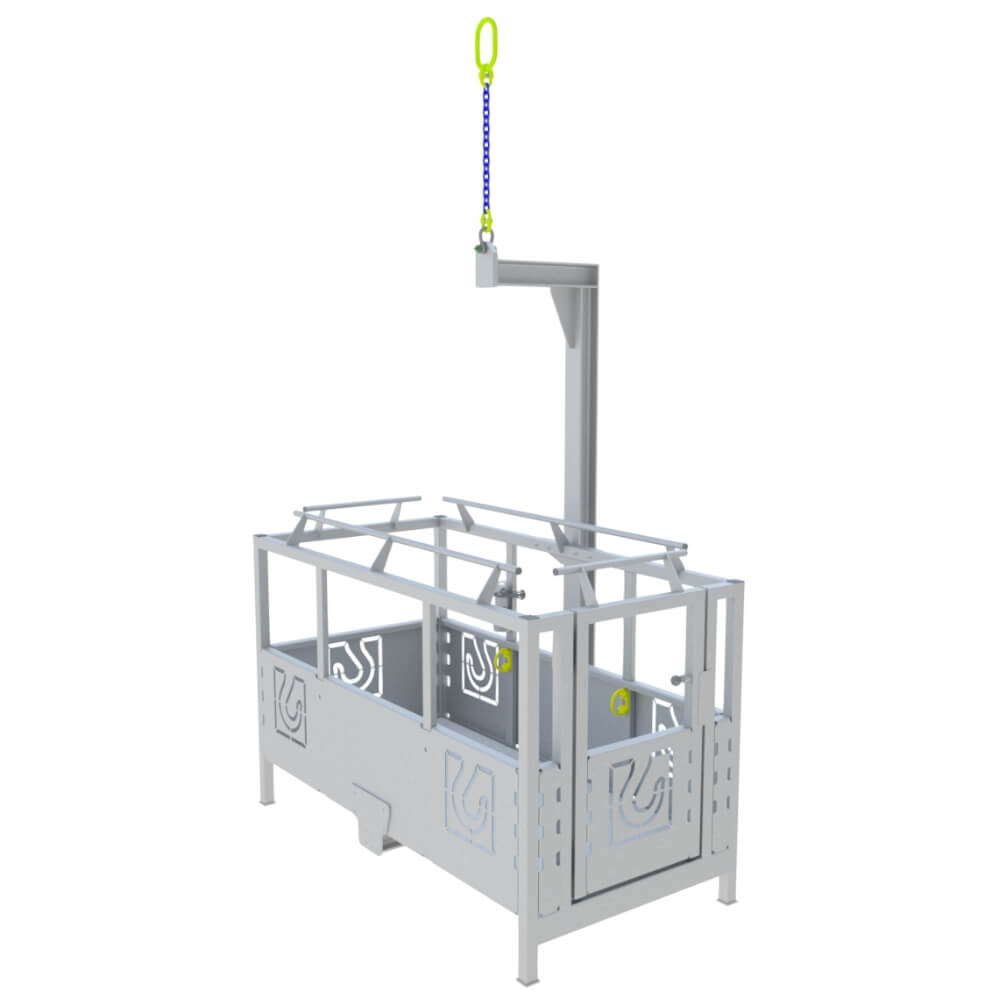 Man Riding Basket with door type FKU - Galvanized - View