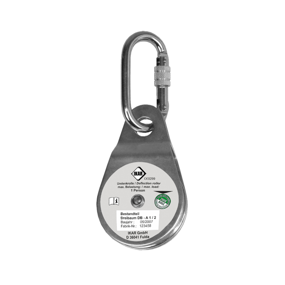 Deflection roller for 6 mm wire rope - View more here - Fyns